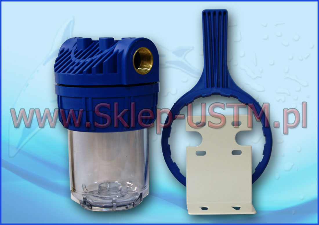 WF12/5 : Filtr narurowy 5 cali - przyłącze 1/2 cala i odpowietrznik ...